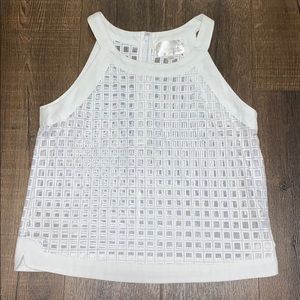 J.O.A. | Tops | Joa White Top See Thru Pattern | Poshmark
